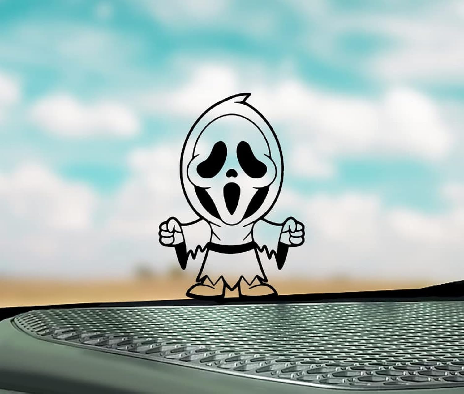 Amazon.com - Sticky Bomb Cute Little Ghost on Dashboard Vinyl Sticker ...