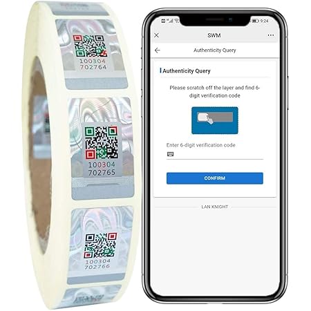 Amazon.com : SWMTJTECH Anti-Counterfeit Smart Labels,1000 Units QR Code ...
