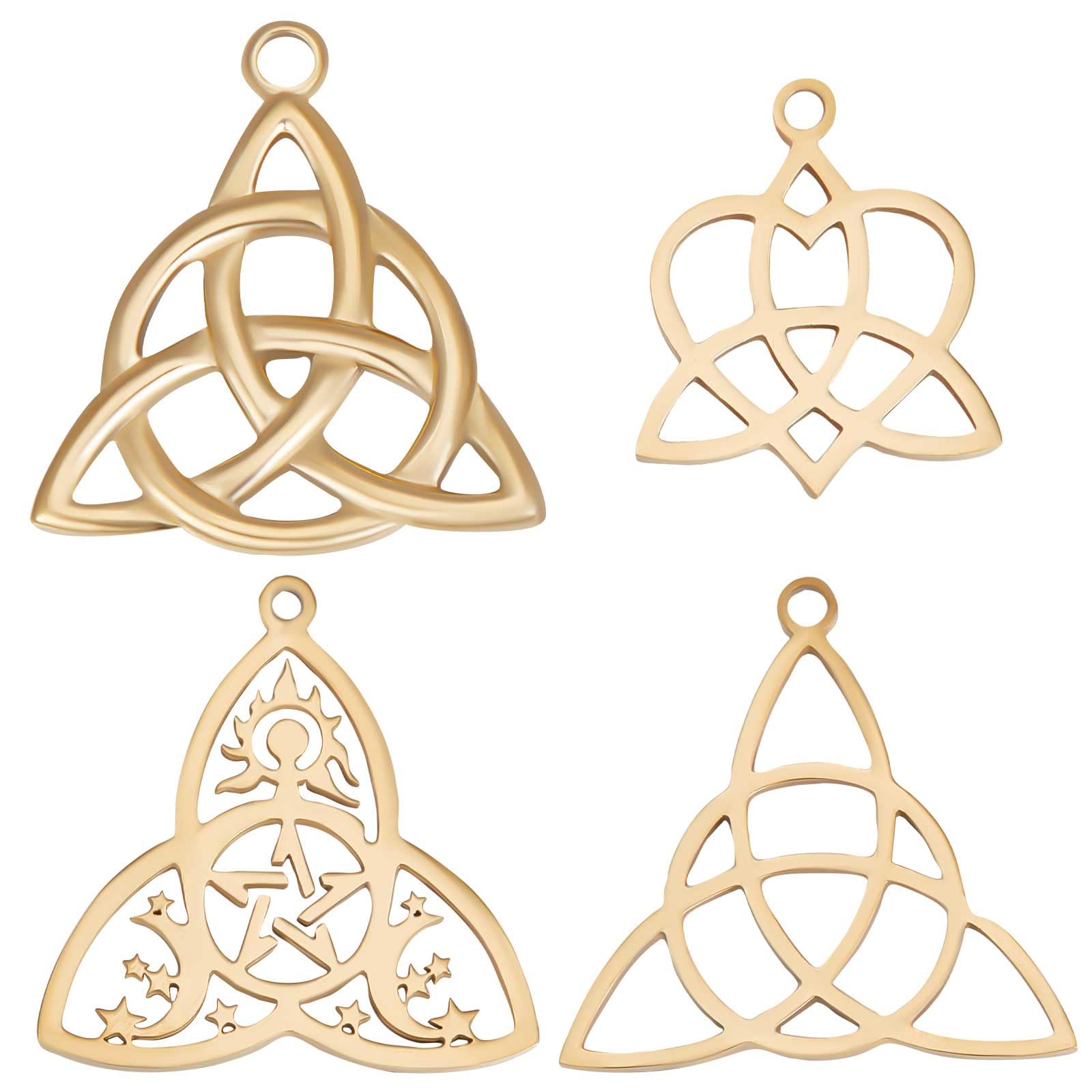 Amazon.com: Beebeecraft 12Pcs 4 Style Celtic Knot Charms Stainless ...