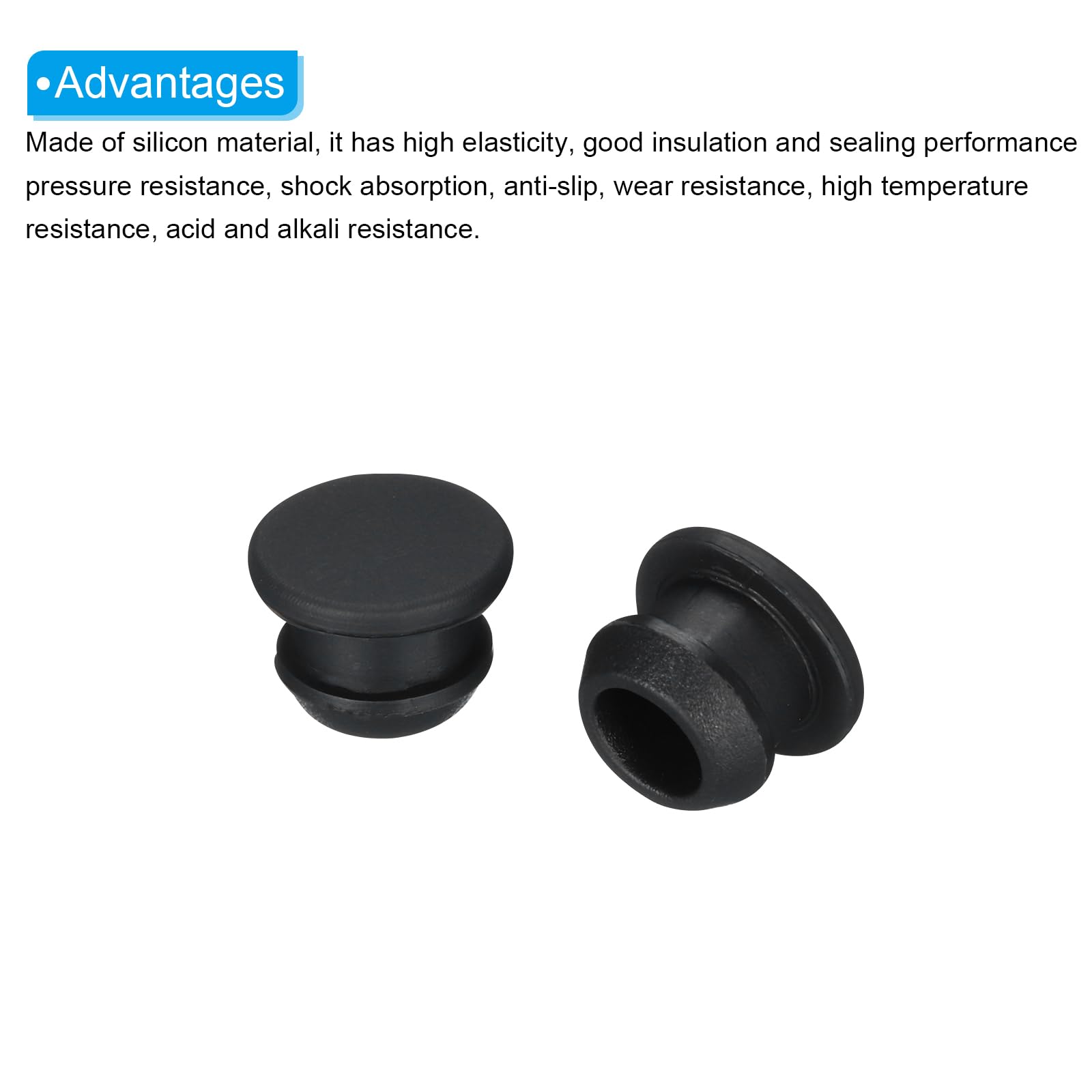 Snapklik.com : MECCANIXITY Silicone Snap In Locking Hole Plugs Rubber ...