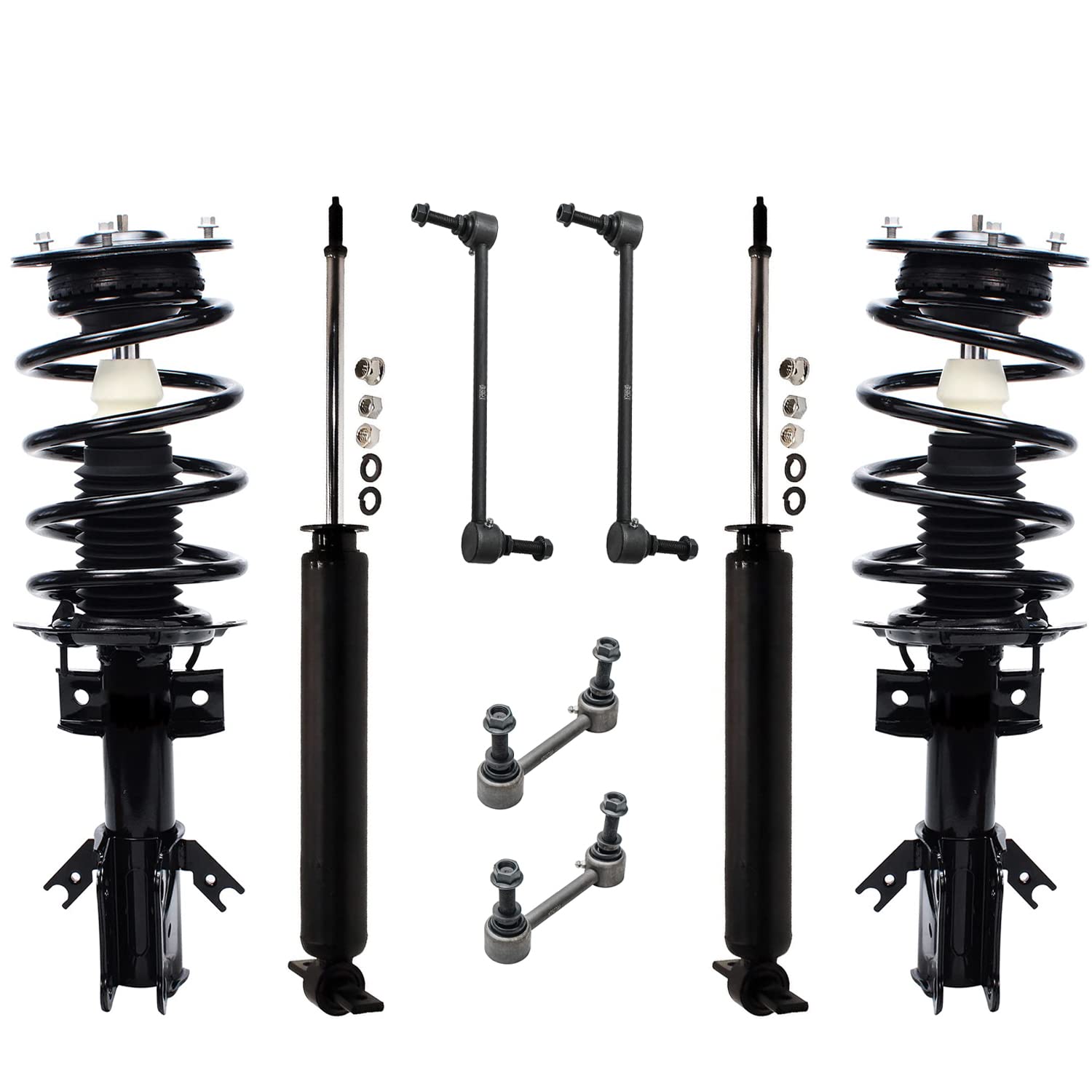 Amazon.com: Detroit Axle - Front Coil Spring Struts Rear Shocks ...