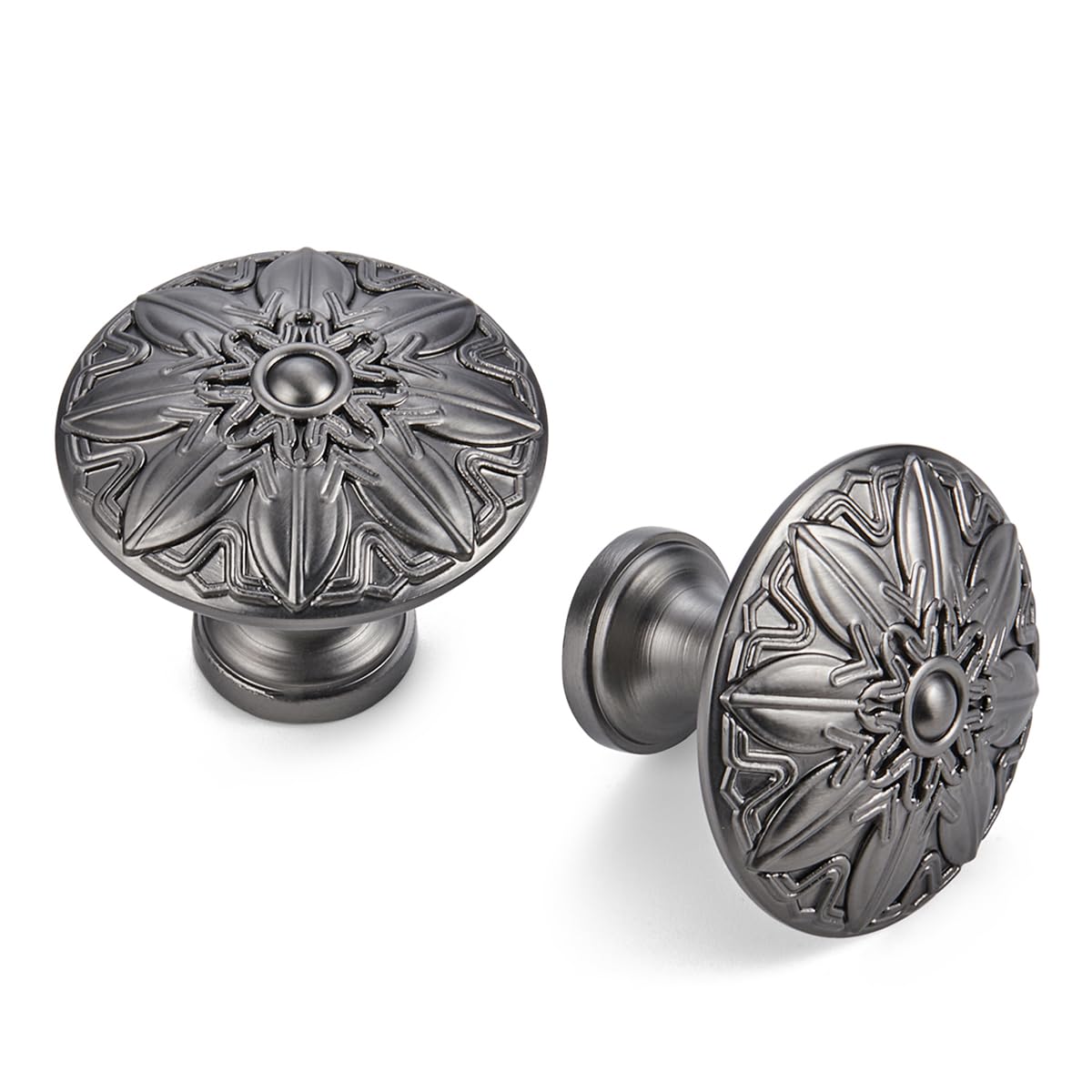 Snapklik.com : Aandxmok 30 Pack Cabinet Hardware Gunmetal Grey Knobs
