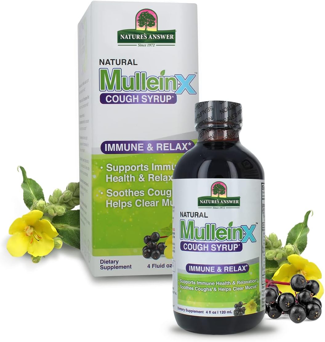 Amazon.com: Nature's Answer Mullein-X Immune & Relax Cough Syrup | 4 ...