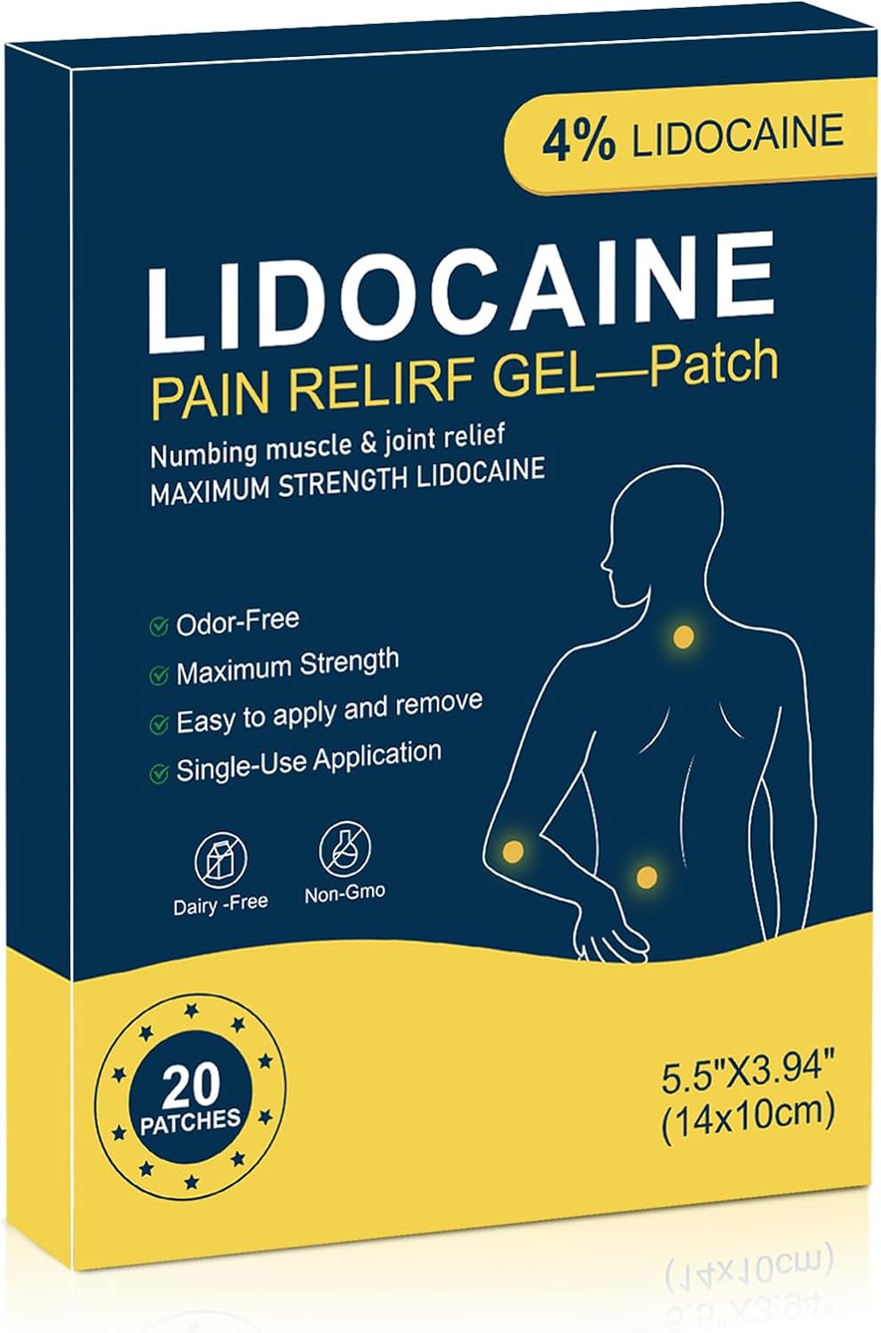 Amazon.com: BUPRL 4% Lidocaine Maximum Strength Pain Relief Patch, Used ...