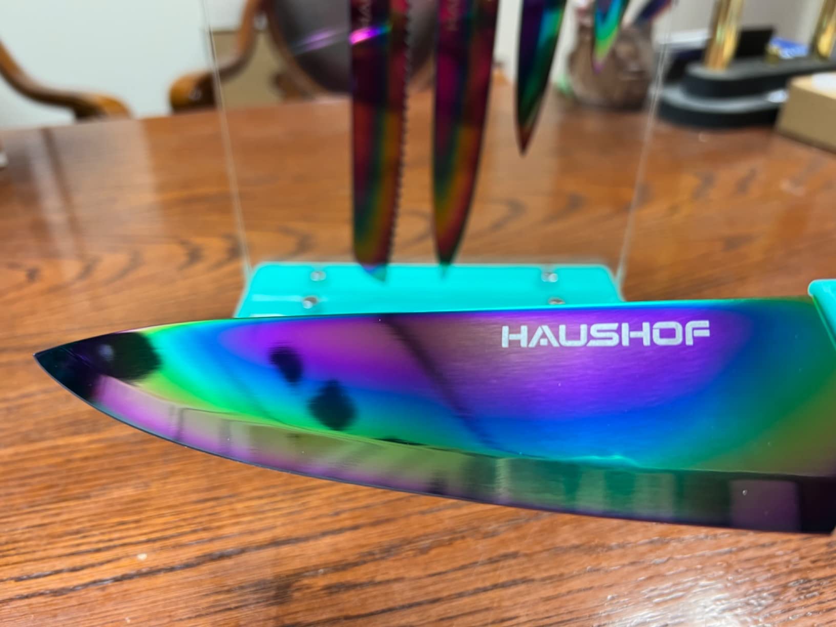 $6/mo - Finance HAUSHOF Kitchen Knife Set, 5 Piece Rainbow Knife Sets ...
