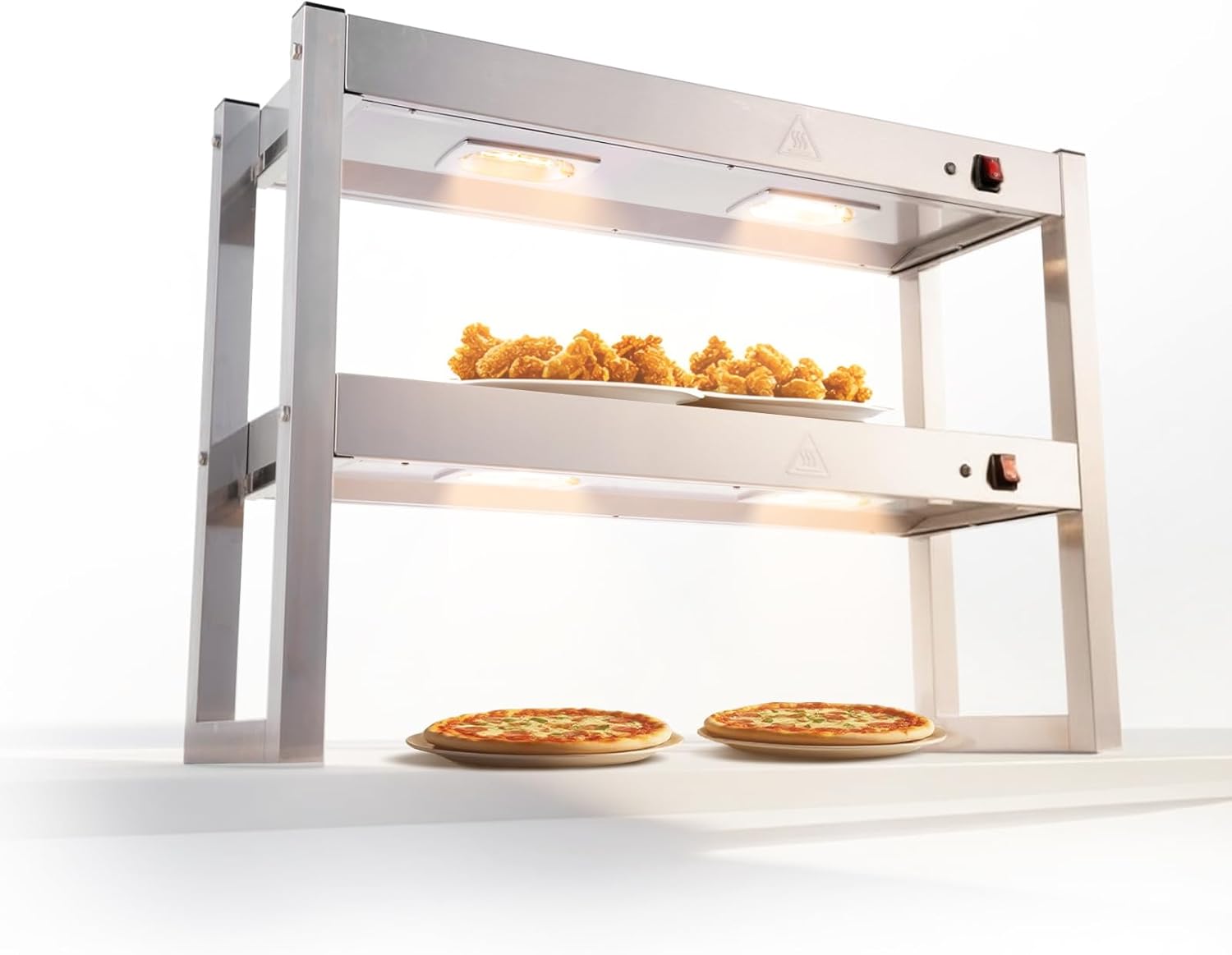 Commercial Food Warmer Gantry Light, Buffet Food Rack with Heating Lamp ...
