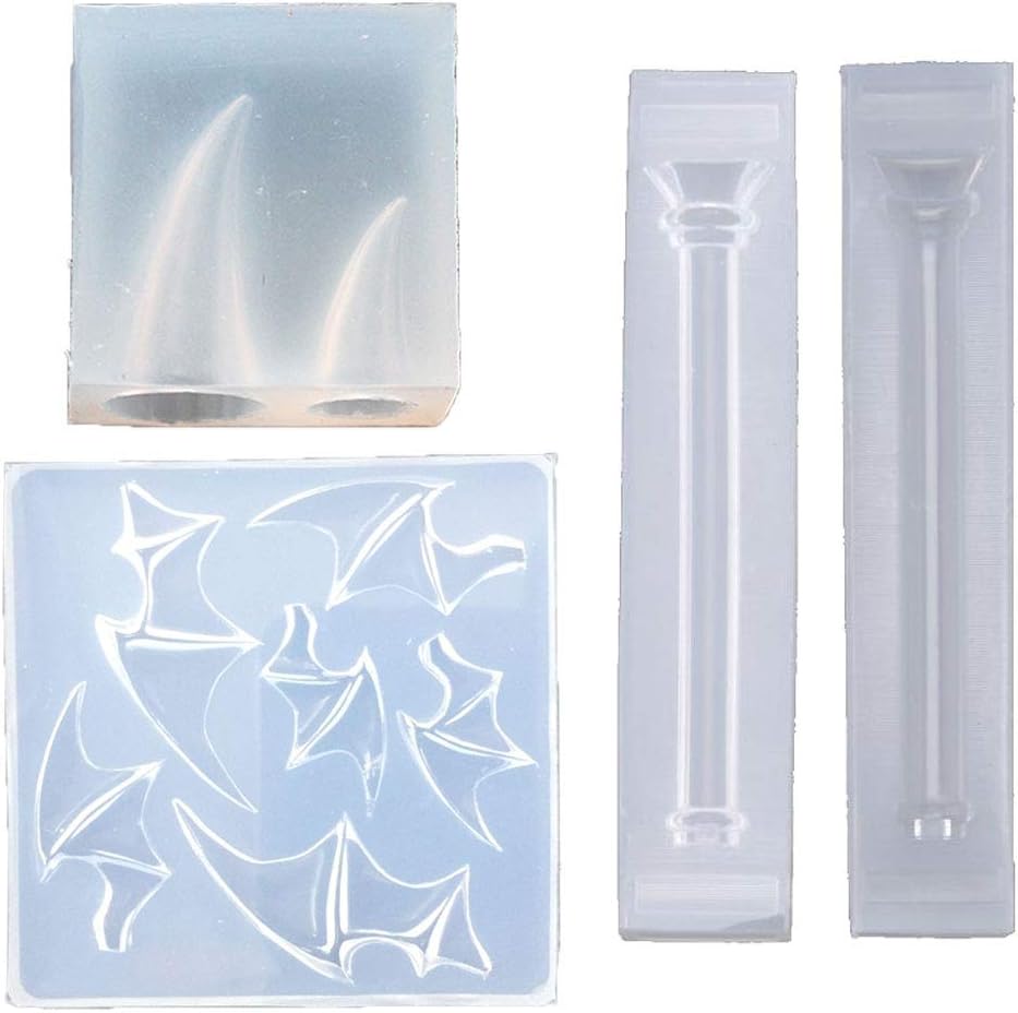 Amazon.com: BUZHI 3Pcs Magic Wand Evil Wings Devil Horns Silicone Resin ...