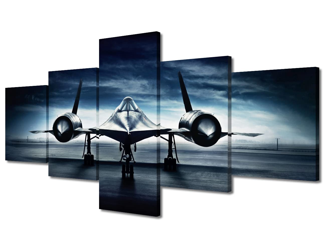Amazon.com: Airplane Decor Airplane Posters Black Airplane Canvas Wall ...