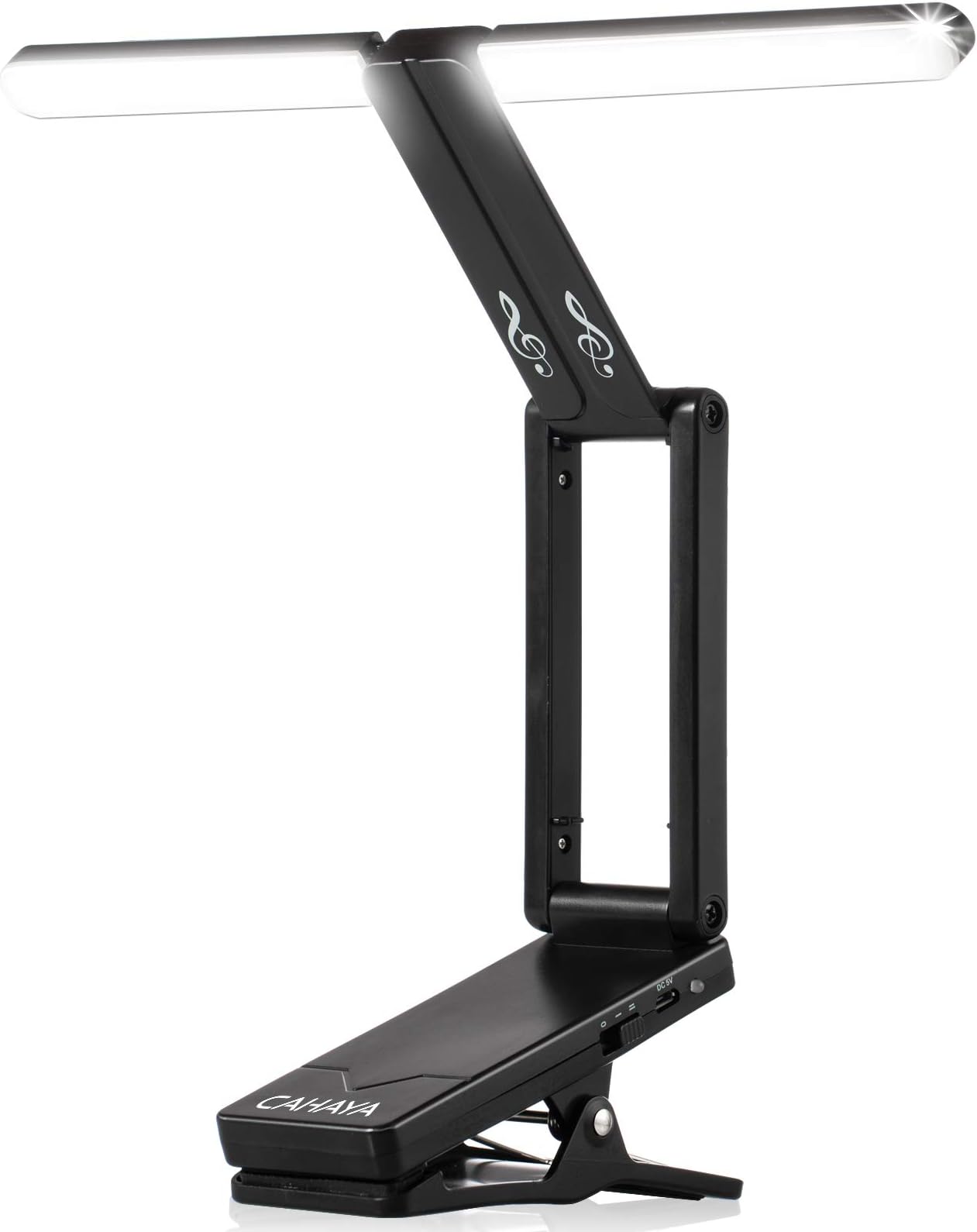 CAHAYA Rechargeable LED Music Stand Clip-on Light Music Stand with ...
