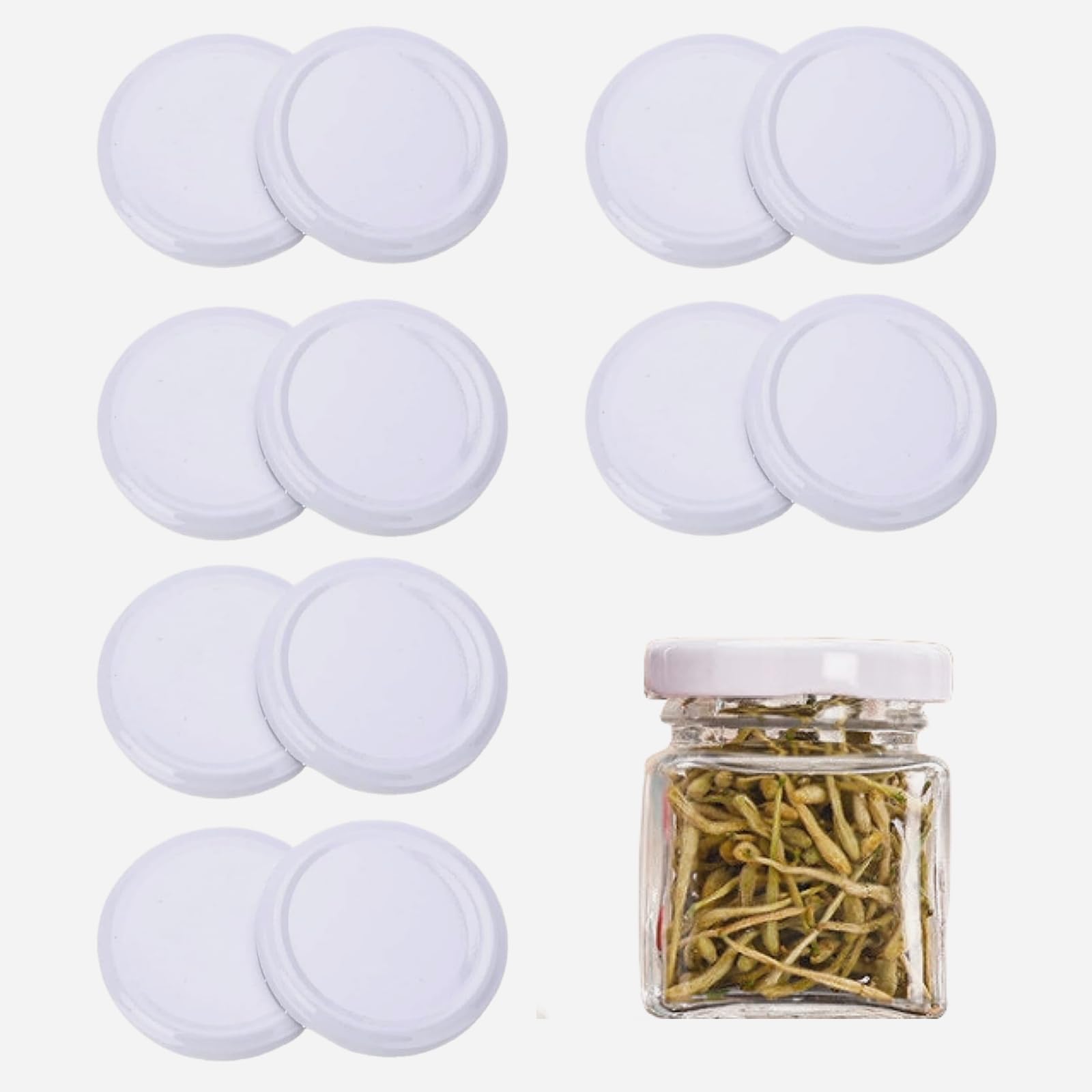 12 Pcs Jam Jars Polished Metal Twist-off Lids for Preserving Jars ...