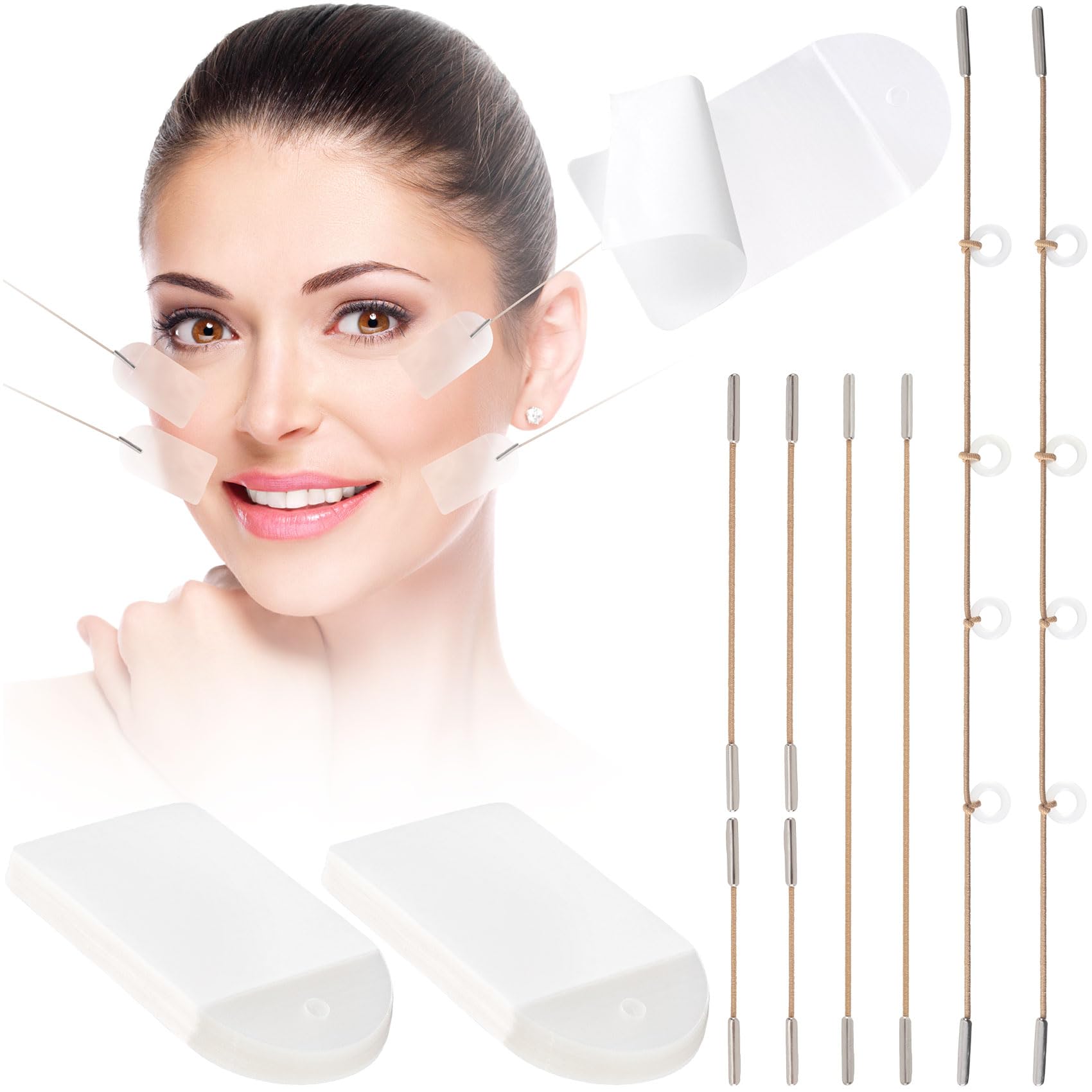 Amazon.com : PAGOW 40pcs Face Tape Lifting with 8pcs Lifting String ...