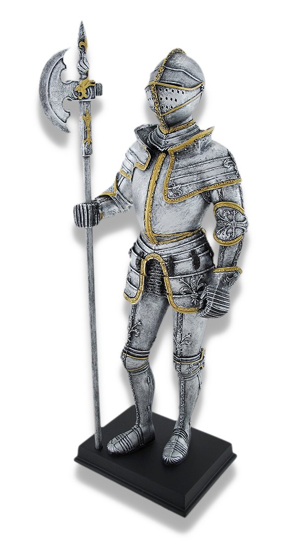 Buy Veronese Design Medieval Knight Full Armor with Poleaxe Statue ...