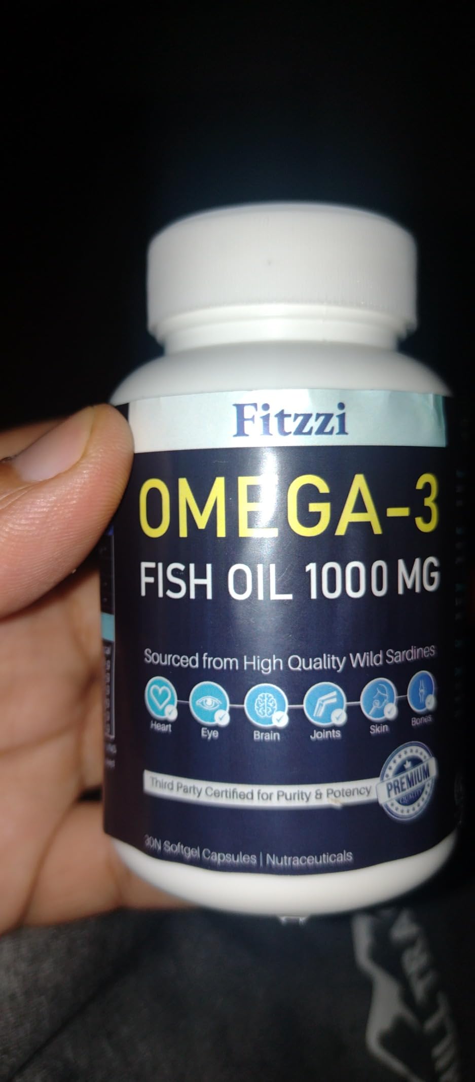 Fitzzi Omega-3 Fish Oil Supplement: Premium - Sourced from Wild ...