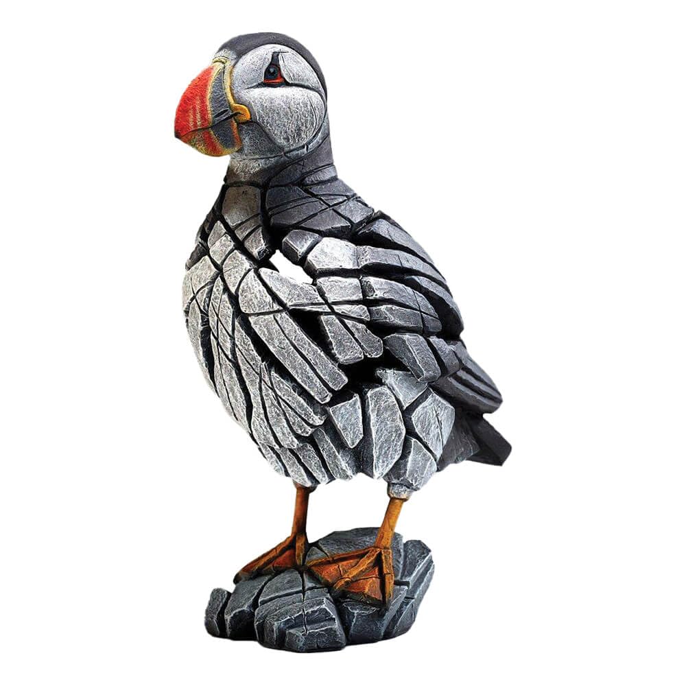 Amazon.com: Enesco Edge Sculpture Puffin Standing on Rock Animal ...
