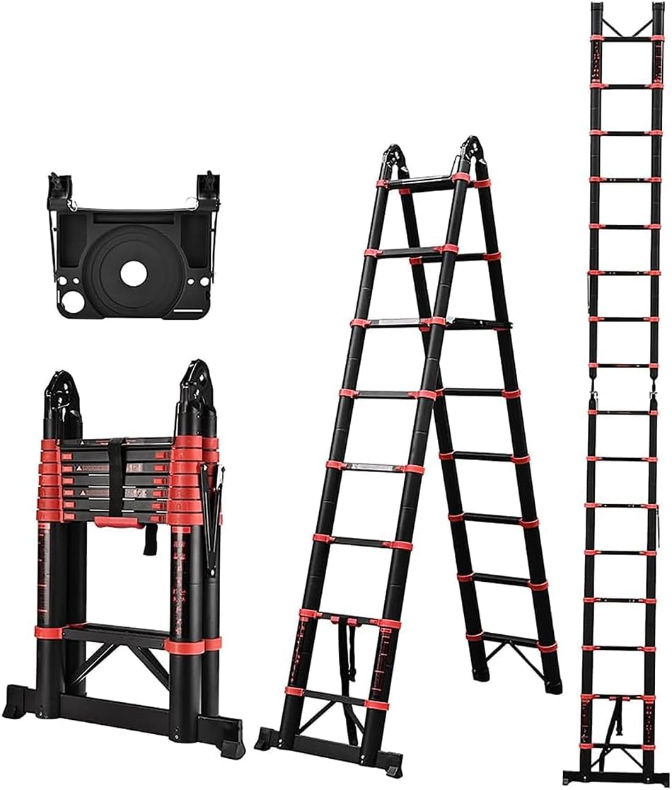 Snapklik.com : HBTower Telescoping Ladder, 16.5 FT A Frame Ladder ...