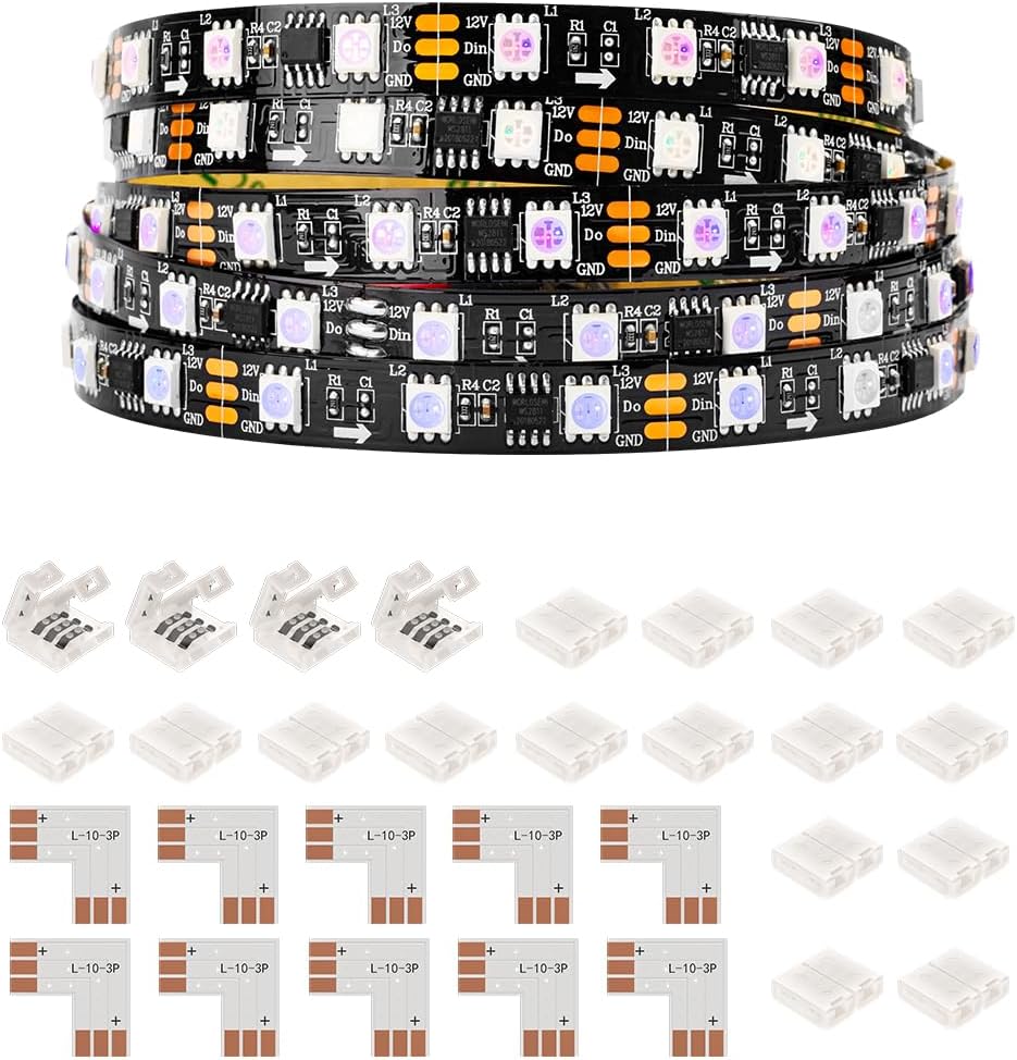 Amazon.com: BTF-LIGHTING WS2811 RGB IC Addressable LED Strip 16.4FT ...