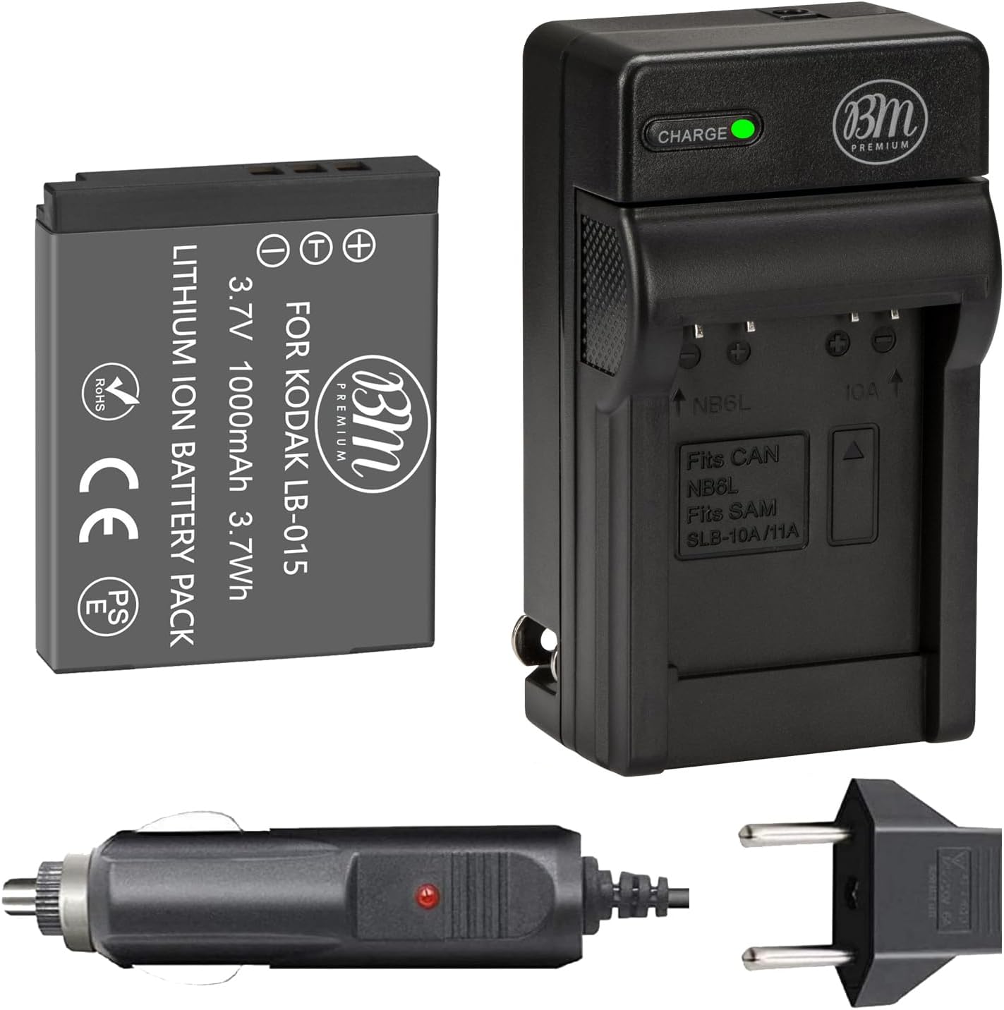 Amazon.com : BM Premium LB-015 Battery and Battery Charger for Kodak PIXPRO WPZ2 Digital Camera ...