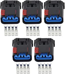 Amazon.com: 5 Sets 4 Pin automotive Plastic waterproof sensor connector ...