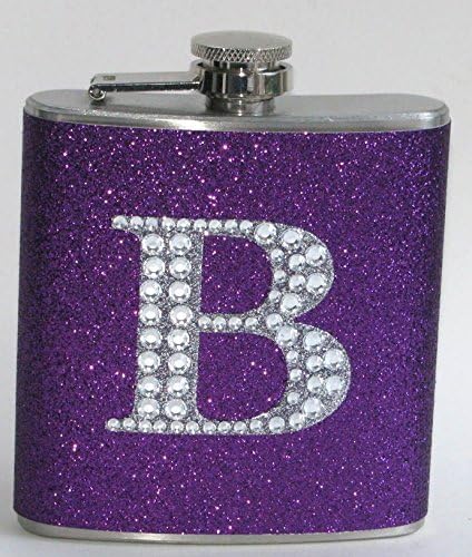 Amazon.com | Your Color Choice Personalized Glitter Bling Flasks ...