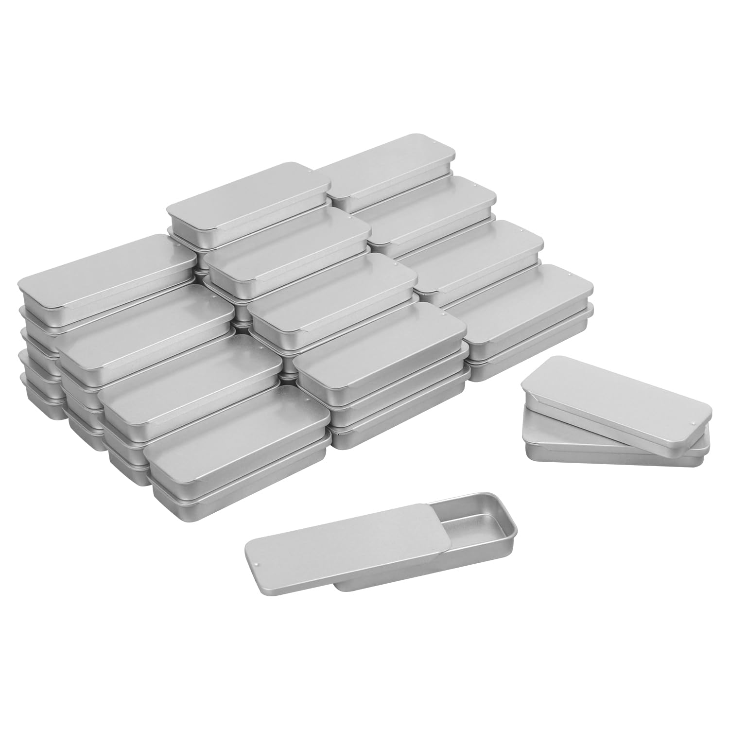 Amazon.com: GENHAKON 50 PCS 3.15 x 1.34 x 0.4 inch, Slide Top Tin ...