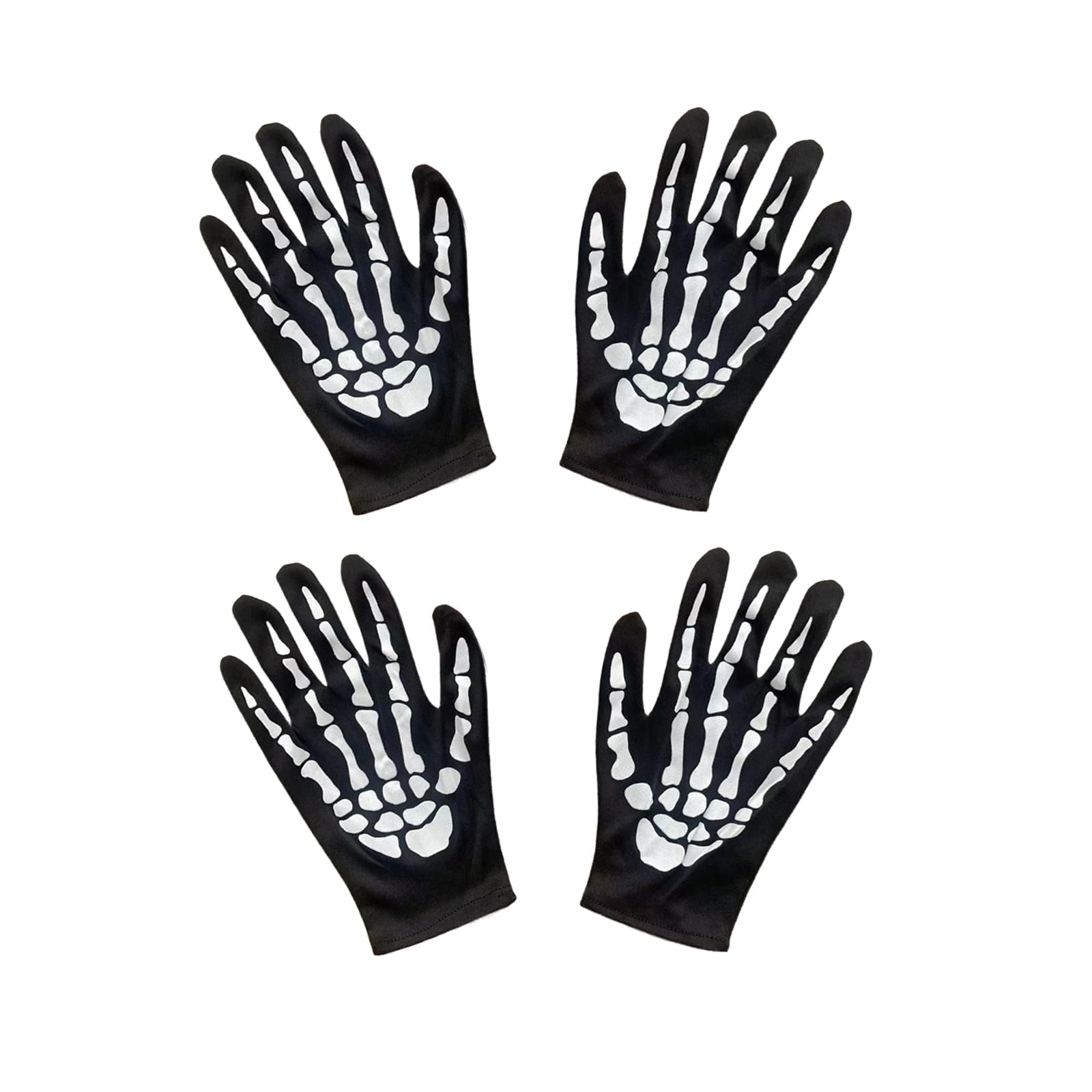 Amazon.com: ONEINHE Halloween Skeleton Gloves Short Full Finger White ...