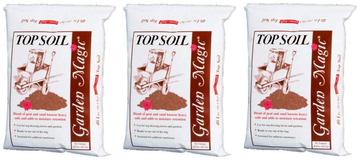 Amazon.com : Michigan Peat 5540 Garden Magic Top Soil, 40-Pound (Three ...