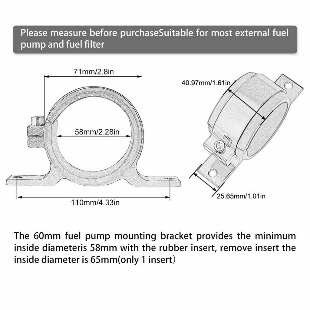 Snapklik.com : New Fuel Pump Mounting Bracket Single Filter Clamp ...