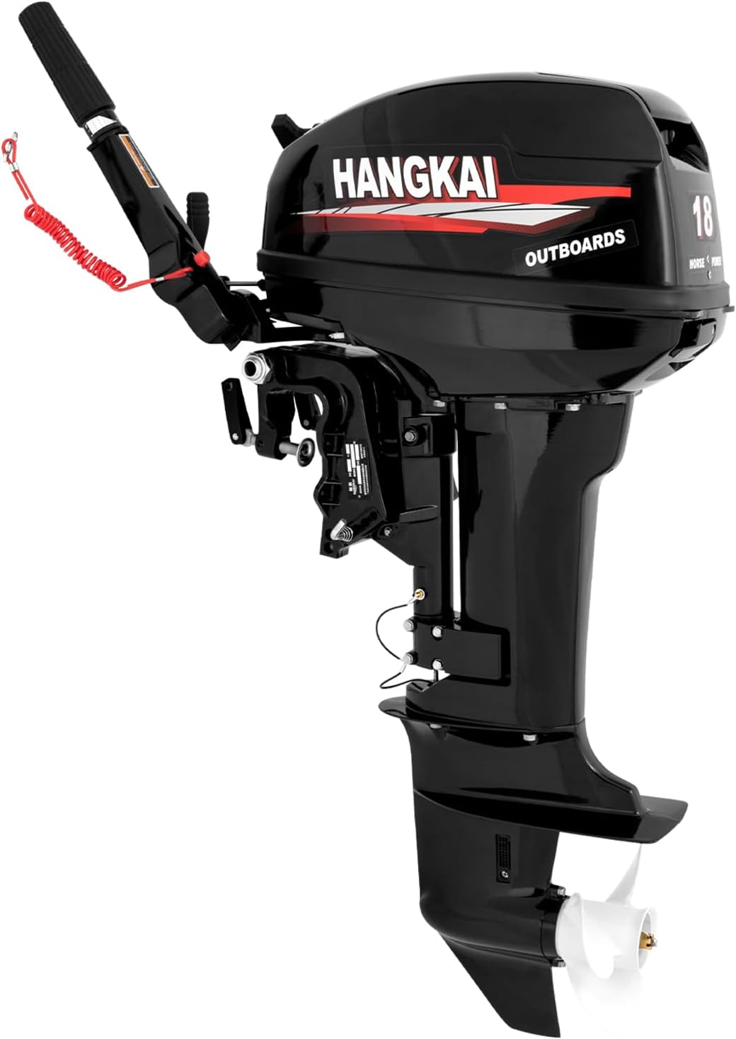 Amazon.com : Gas Outboard Engine 246CC 18HP 2 Stroke Boat Motor Heavy Duty Gas Powered Outboard ...