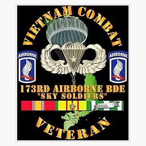 Amazon.com - Army - Vietnam Combat Infantry Veteran w 173rd Airborne BDE SSI V1 Sticker Bumper ...