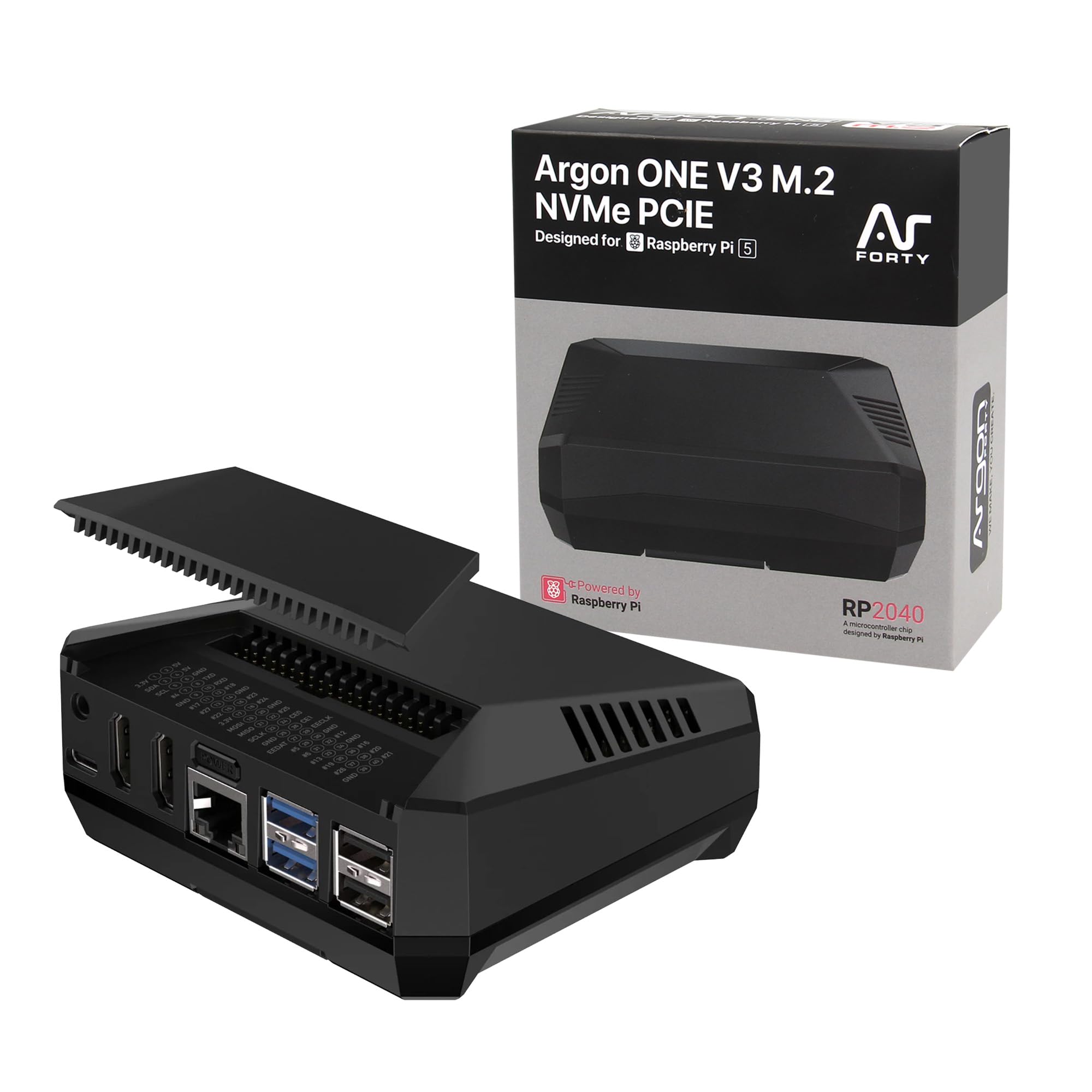 Amazon.co.jp: Argon ONE V3 M.2 NVME PCIE ケース、Raspberry Pi 5に適用 : パソコン・周辺機器