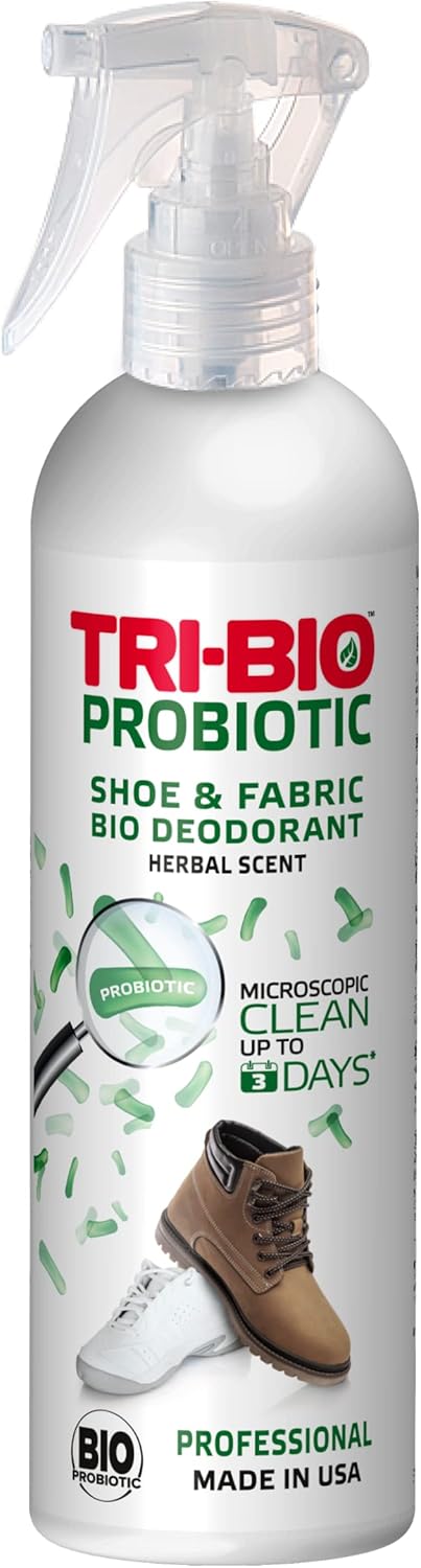 Tri-Bio Eco Probiotic Shoe and Fabric Deodorant Spray 210ml Destroys ...