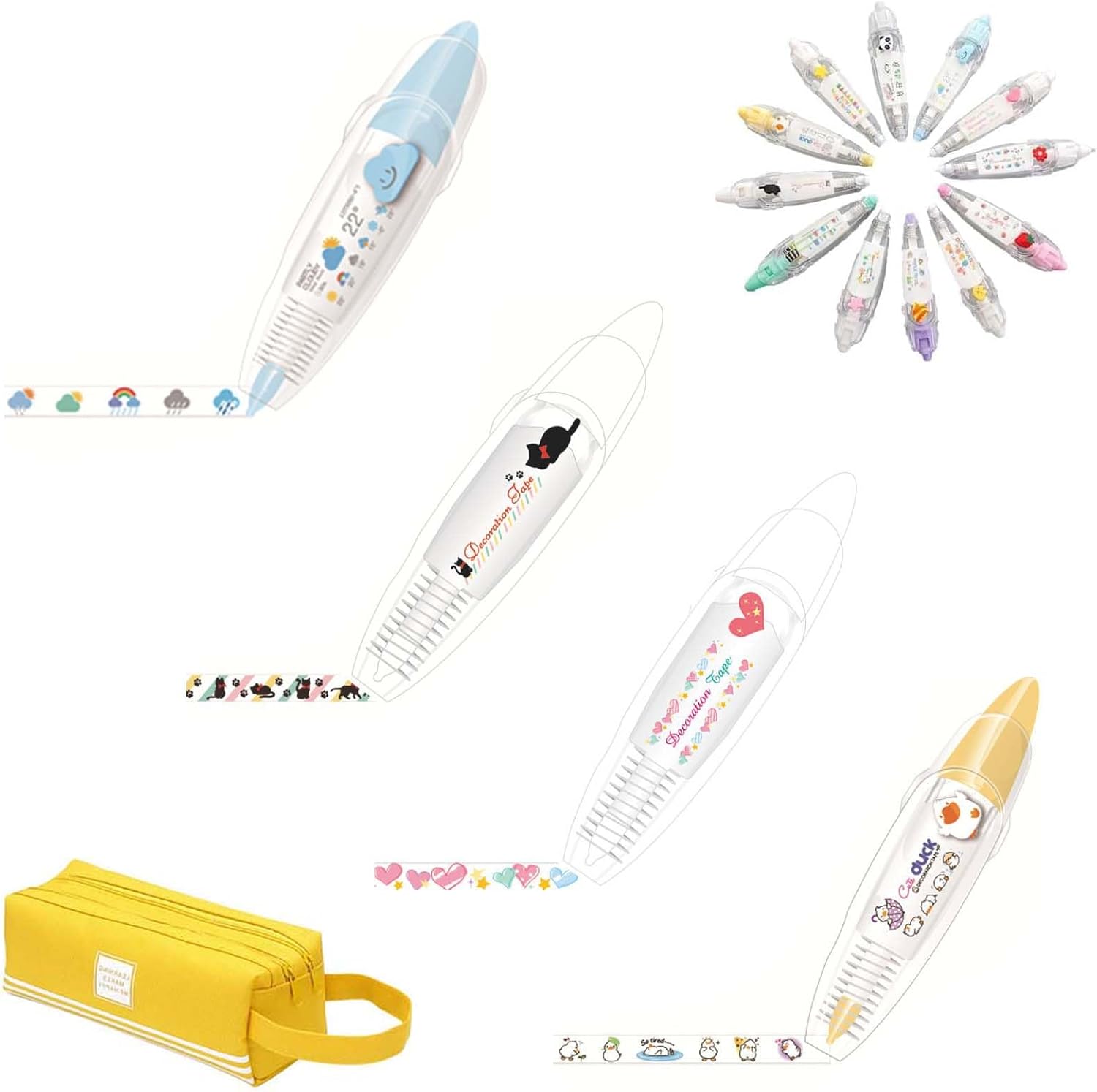 Gienslru Penna decorativa tipo stampa animali carini fai-da-te, penna ...