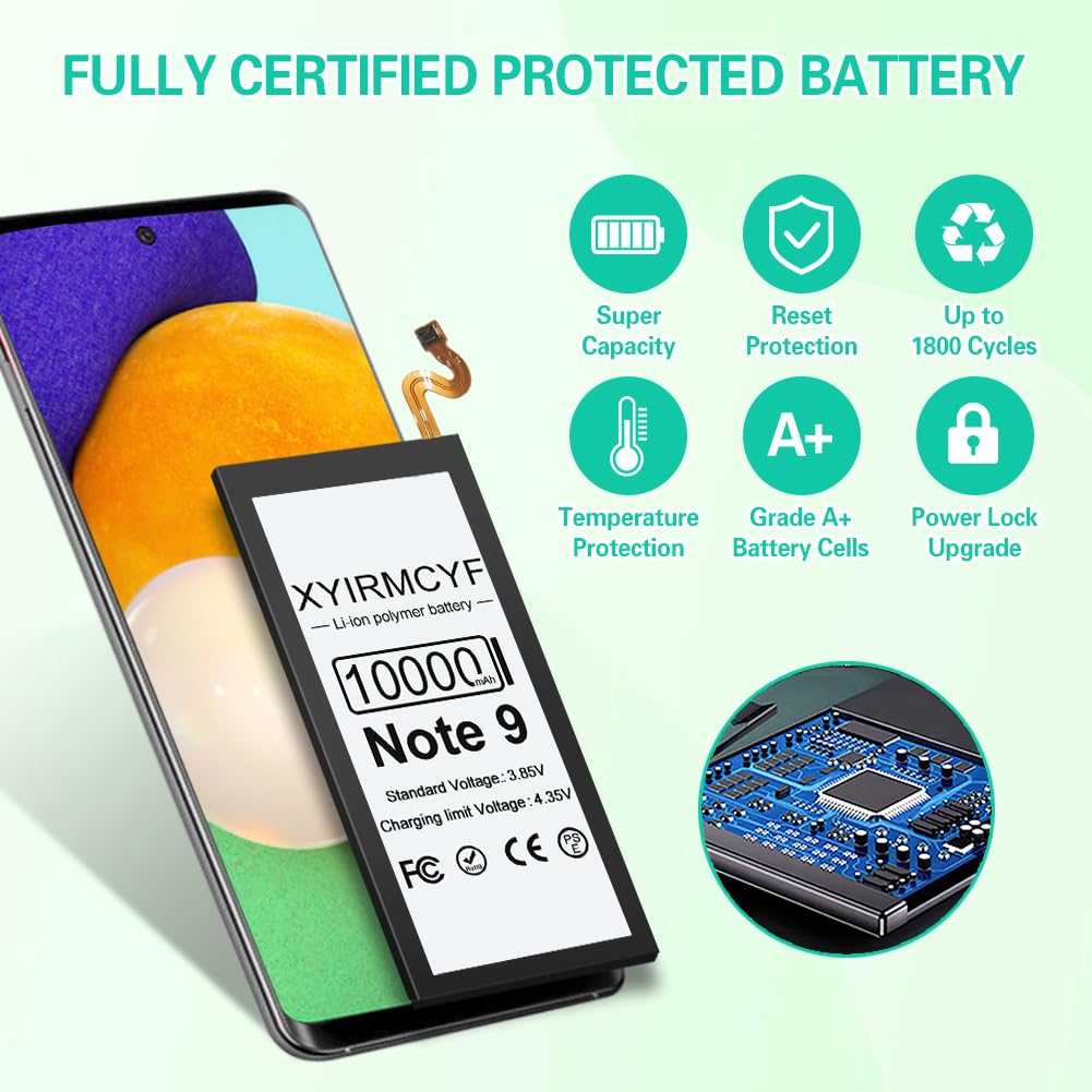 Snapklik.com : XYIRMCYF Galaxy Note 9 Battery (2024 New Upgrade ...