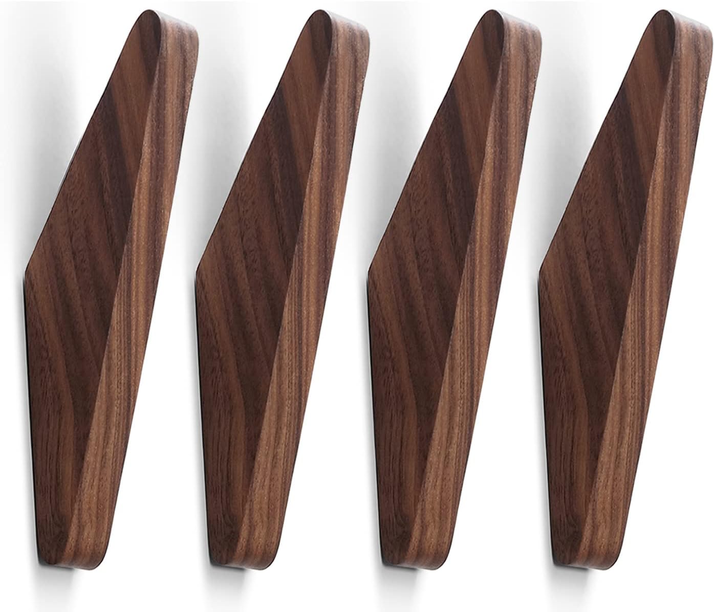 Amazon.com: COCOYA Natural Wood Wall Hooks, 6Pack Minimalist Hat Hanger ...