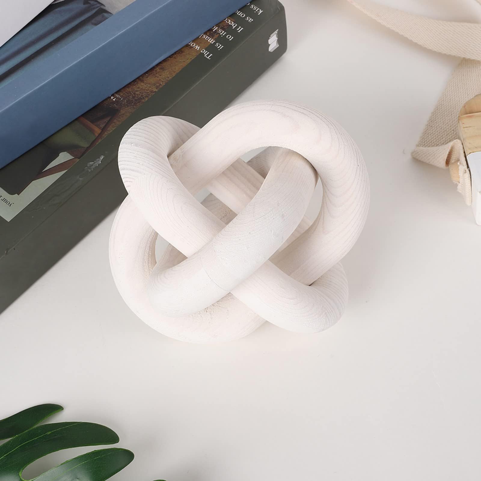 Amazon.com: Wood Chain Link Decor 3 Wood Knot Boho Wooden Hand Carved ...