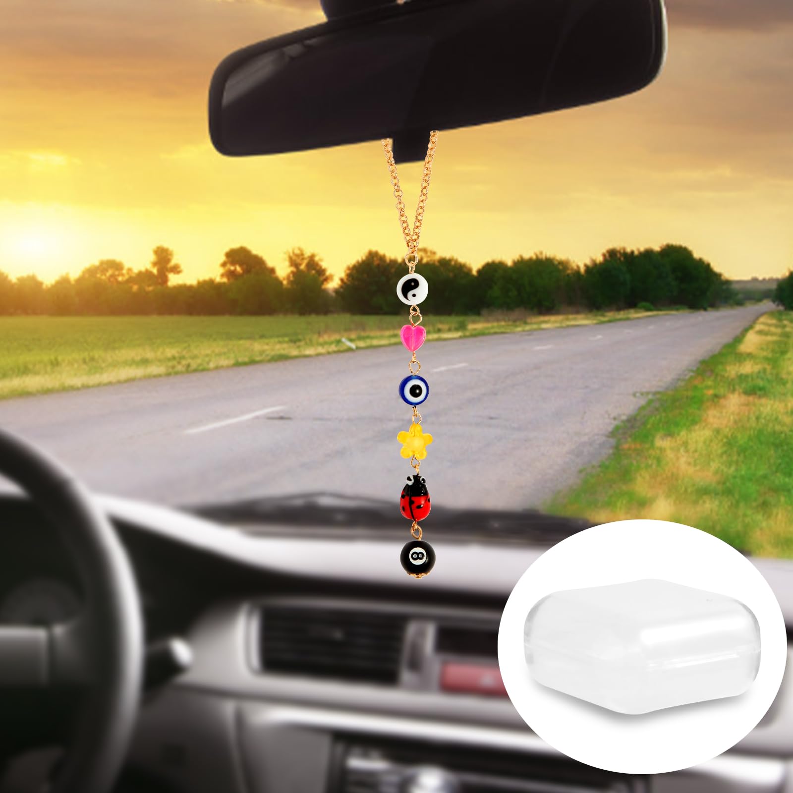 Amazon.com: Evil Eye Car Hanging Ornament with Transparent Box, Evil ...