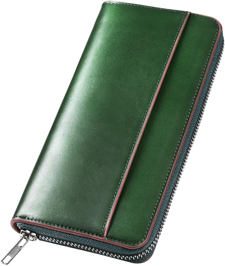 Amazon.com: Matakul LONG WALLET,Leather Wallet, Long Zippered Pouch Wallet for Men, Tochigi ...
