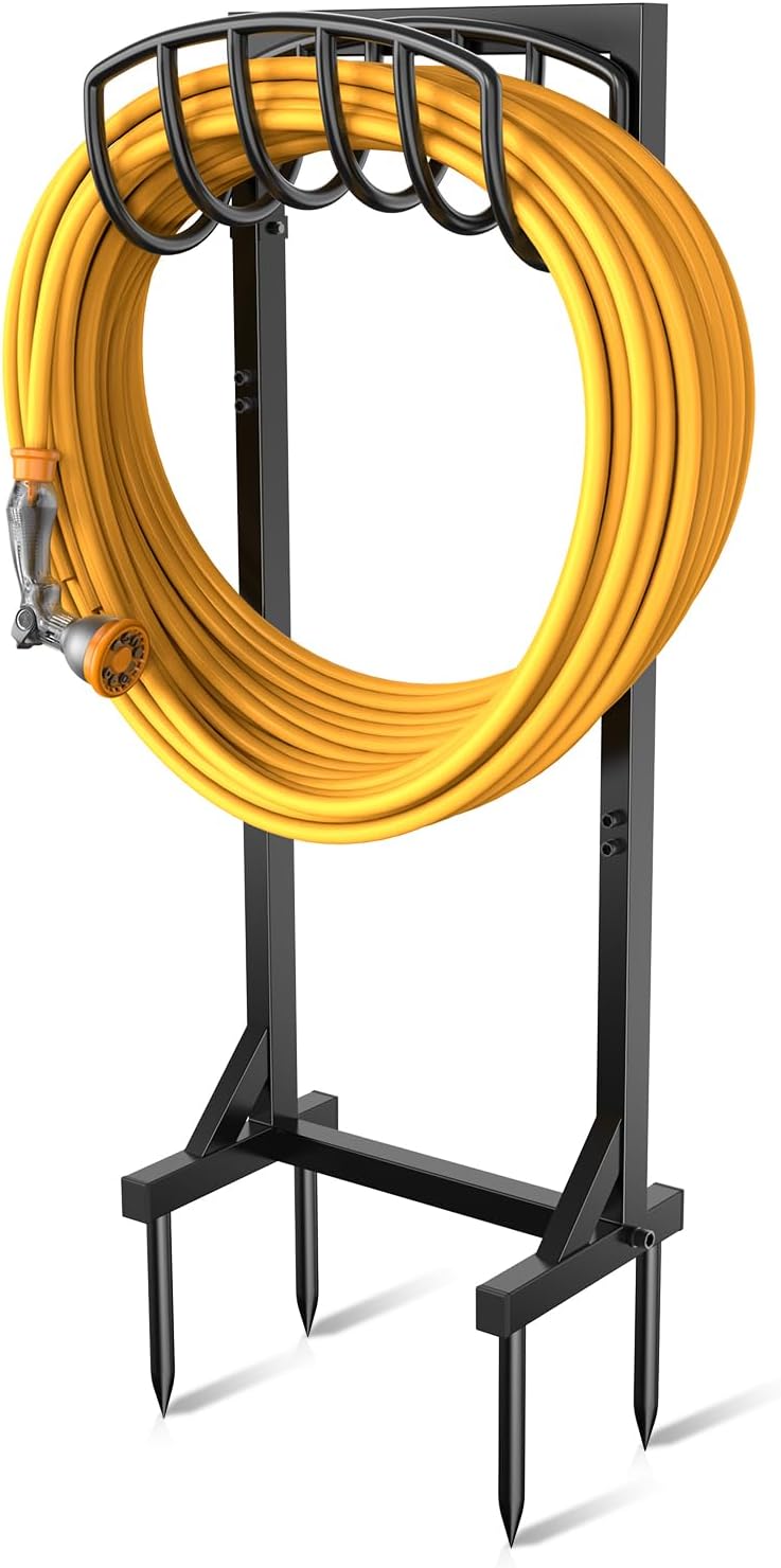 Amazon.com: Yalivon Garden Hose Holder Freestanding Water Hose Holder ...
