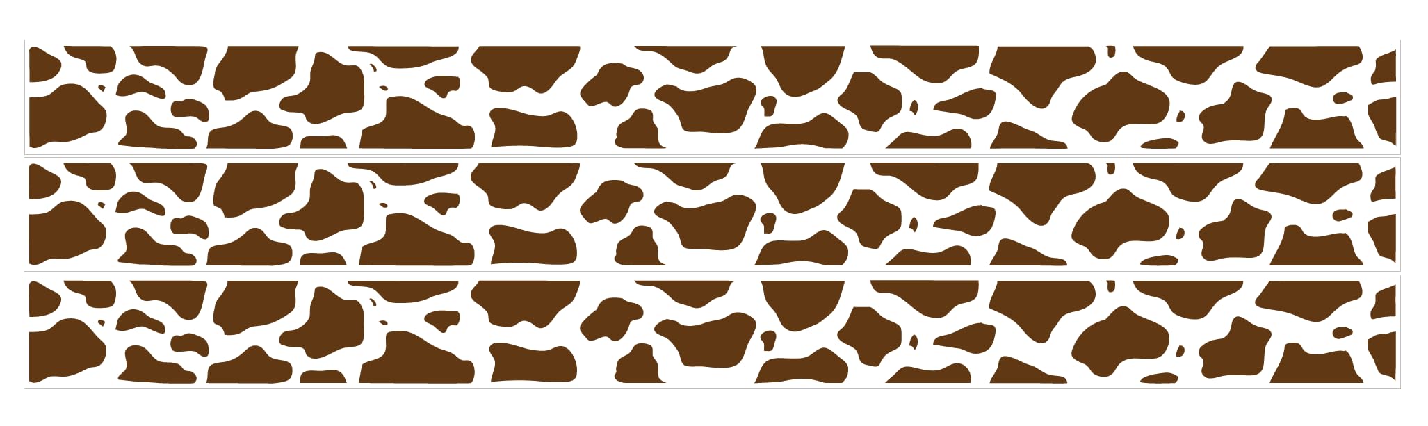 Brown Cow Print Border Wall Decals Stickers in White with Cow Prints ...