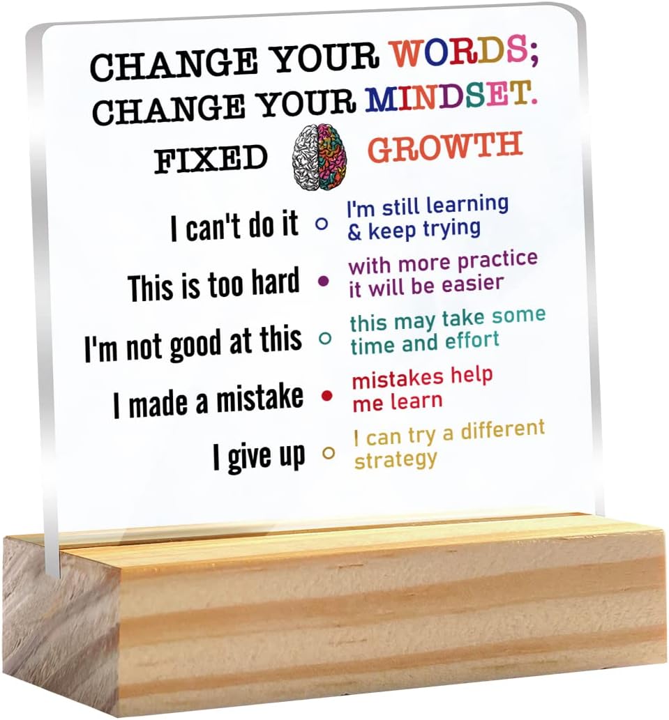 Amazon.com : Growth Mindset Gift Change Your Words Change Your Mindset ...