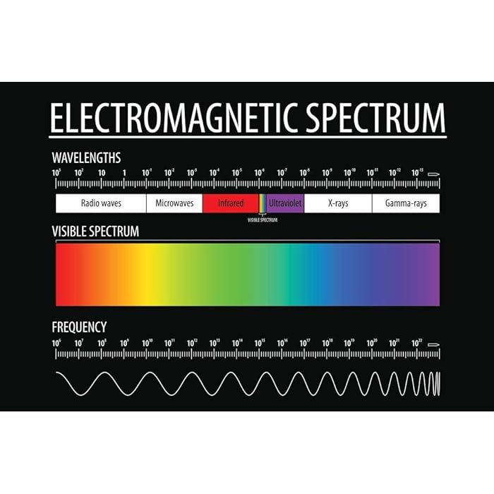 Buy Laminated Laboratory Posters Electromagnetic Spectrum and Visible ...