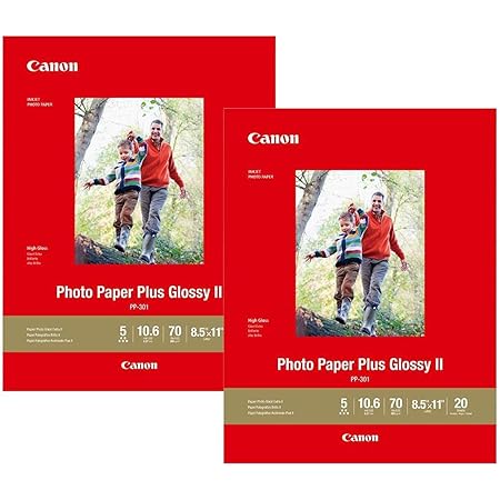 Amazon.com : Canon Photo Paper Glossy 8.5x11 100 Sheets (0775B024 ...
