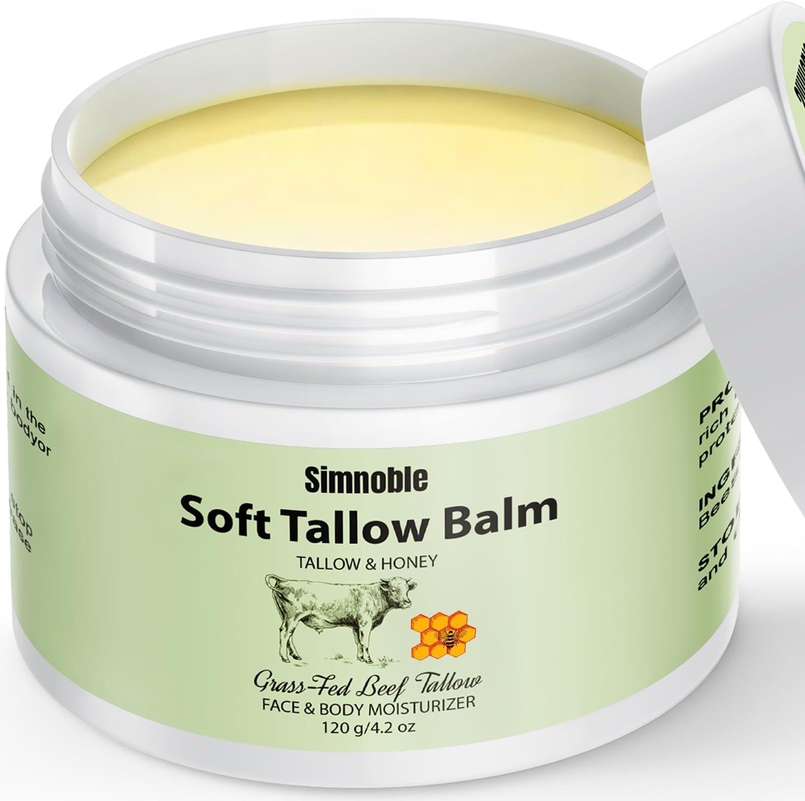 Amazon.com: ZIXAOK Beef Tallow for Skin, Whipped Tallow & Honey Balm ...