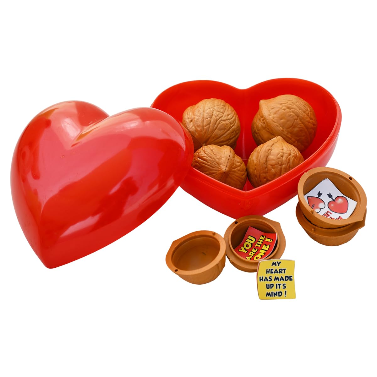 Saugat Traders Surprise Gift Box - Red Heart Shape Box and 6 Artificial ...