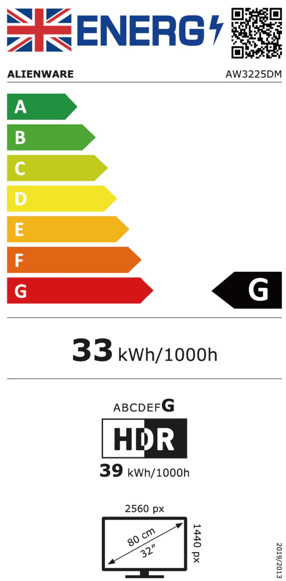 Alienware 32 Gaming Monitor - AW3225DM, QHD (2560x1440), 1500R Curved ...