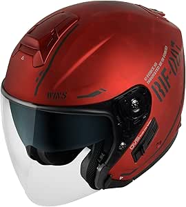 Amazon | ウインズジャパン(WINS JAPAN) G-FORCE SS JET STEALTH typeC 10.アイアンレッド×ブラック XL | フルフェイス | 車＆バイク