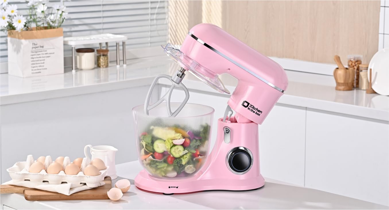 Kitchen in the box Stand Mixer, 4.5QT+5QT Two bowls Electric Food Mixer ...