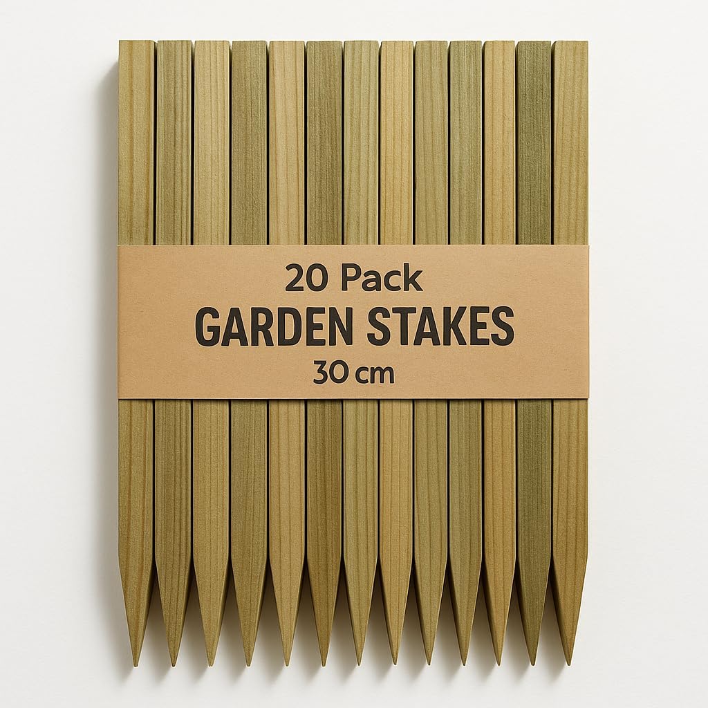 20 Pack 12" (300mm) Treated SITE PEGS Wooden Stakes Posts PEGS Garden ...