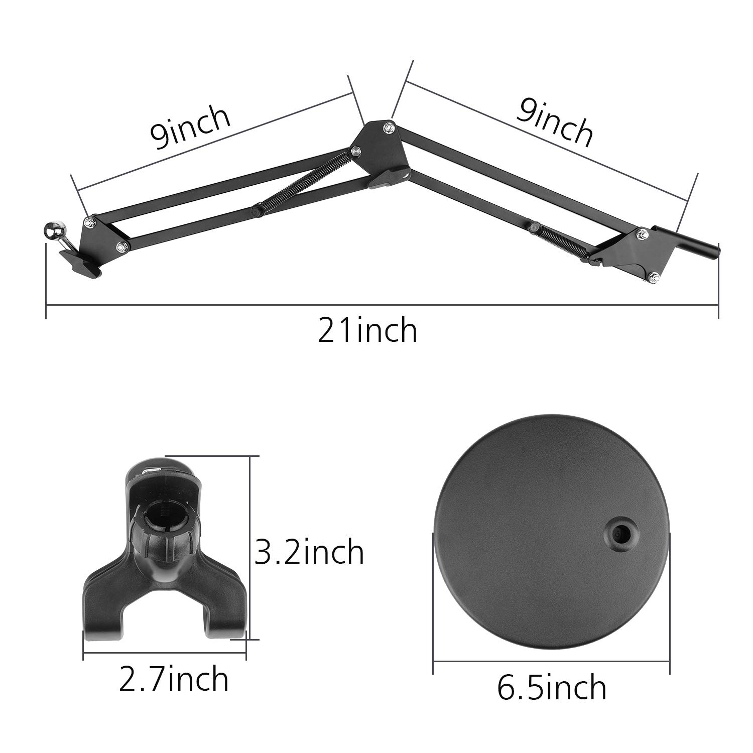 Snapklik.com : Chromlives Overhead Phone Mount - Articulating Arm Stand