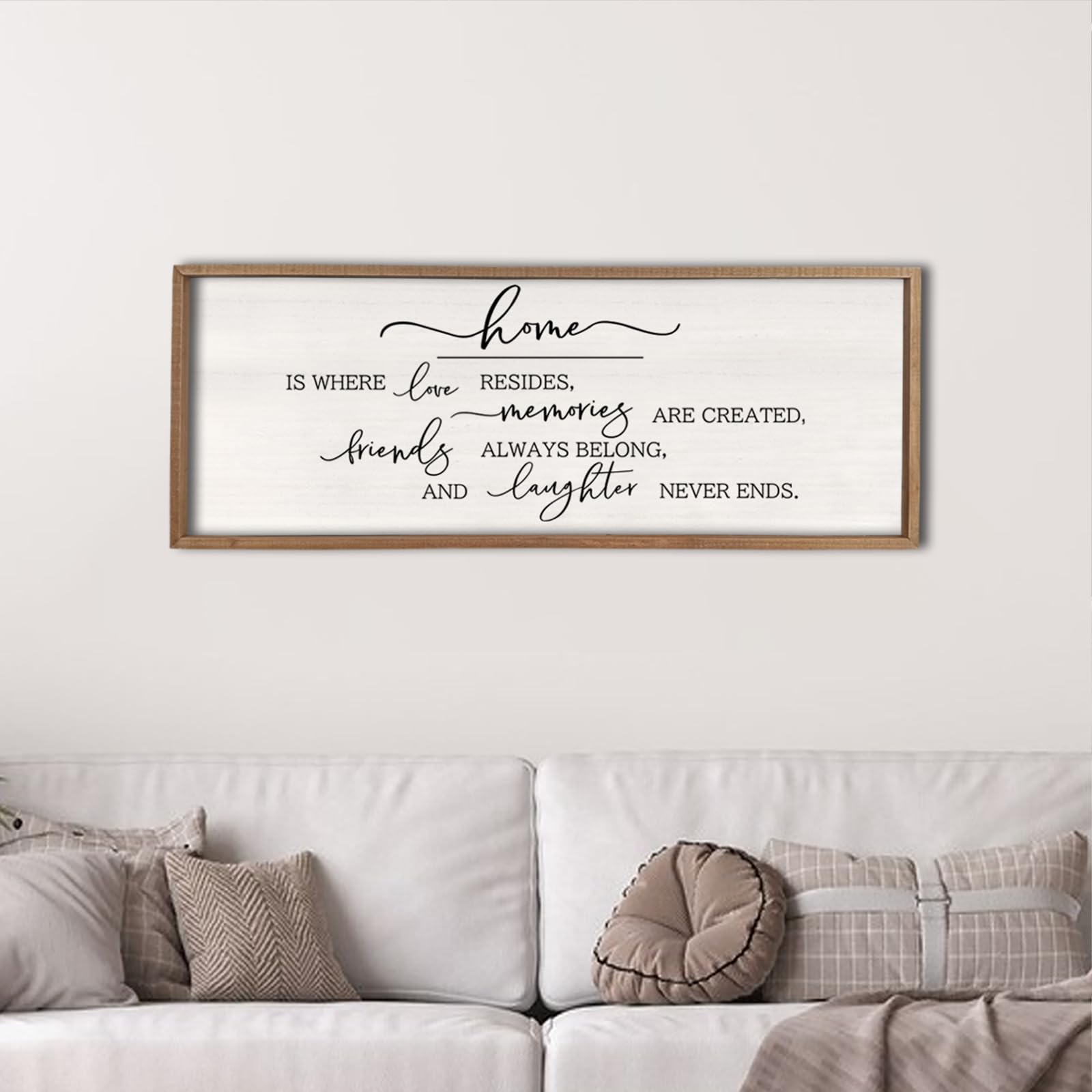 Home Is Where Love Resides Wall Decor Large Sign 12"x32" inch For ...
